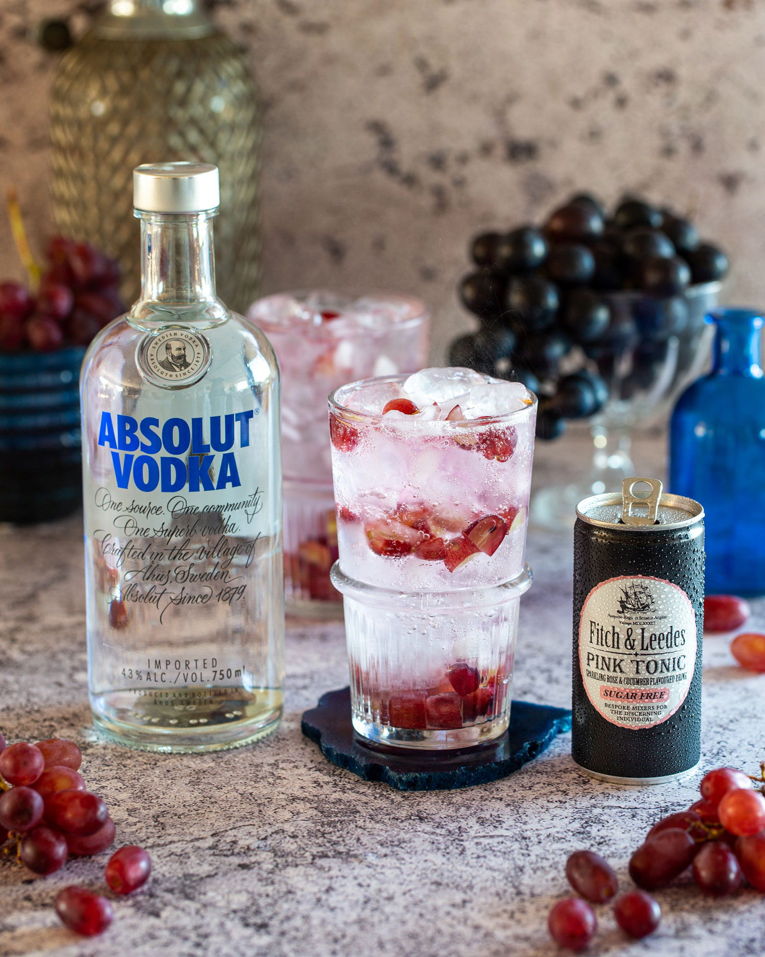 Absolut Vodka x Pink Tonic Sugar-Free - Fitch & Leedes UK